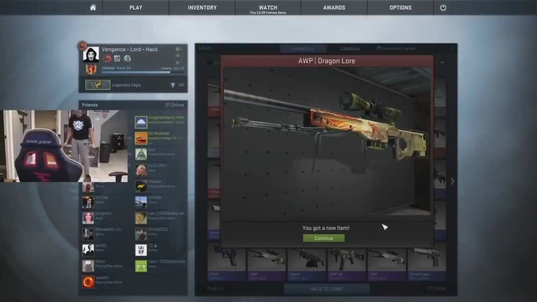 【CS GO】十个出龙狙的瞬间,升级掉落你敢信
