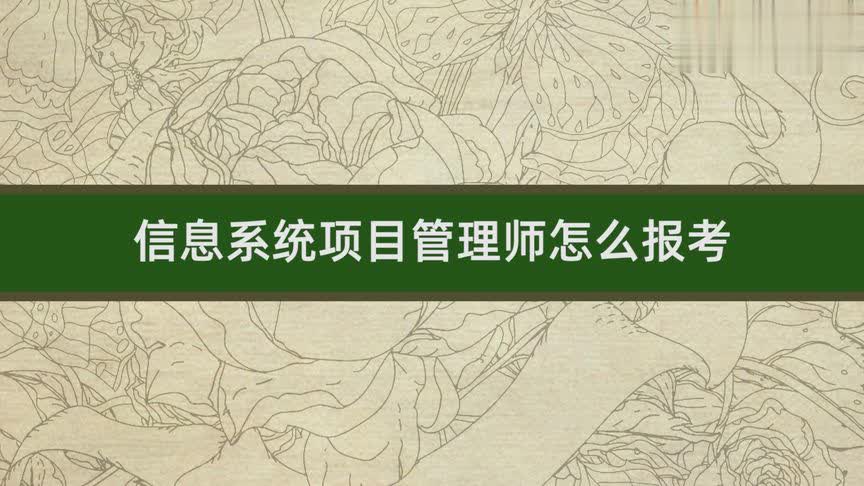 信息系统项目管理师怎么报考