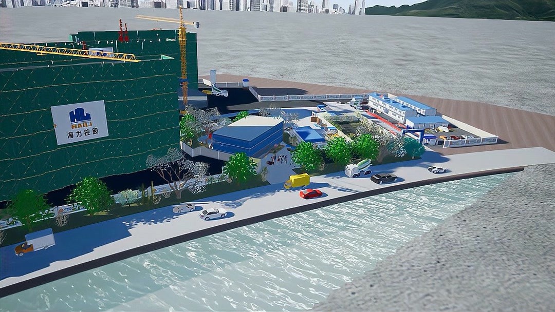 五冶集团上海有限公司 BIMMAKE软件 场布建模+漫游动画作品!