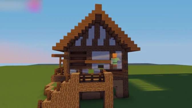 《我的世界》乡村木屋别墅教程,简单易学,不要错过!