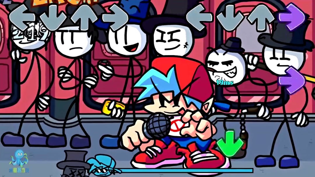 FNF周五放克动画:BF与火柴人对战,亨利3.0模组