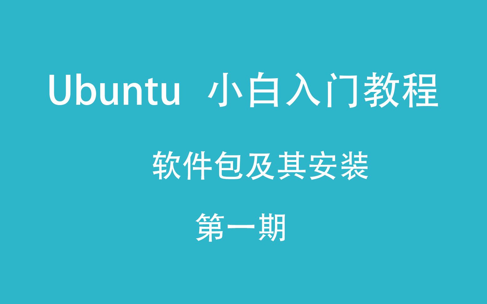 Linux ubuntu 小白入门教程