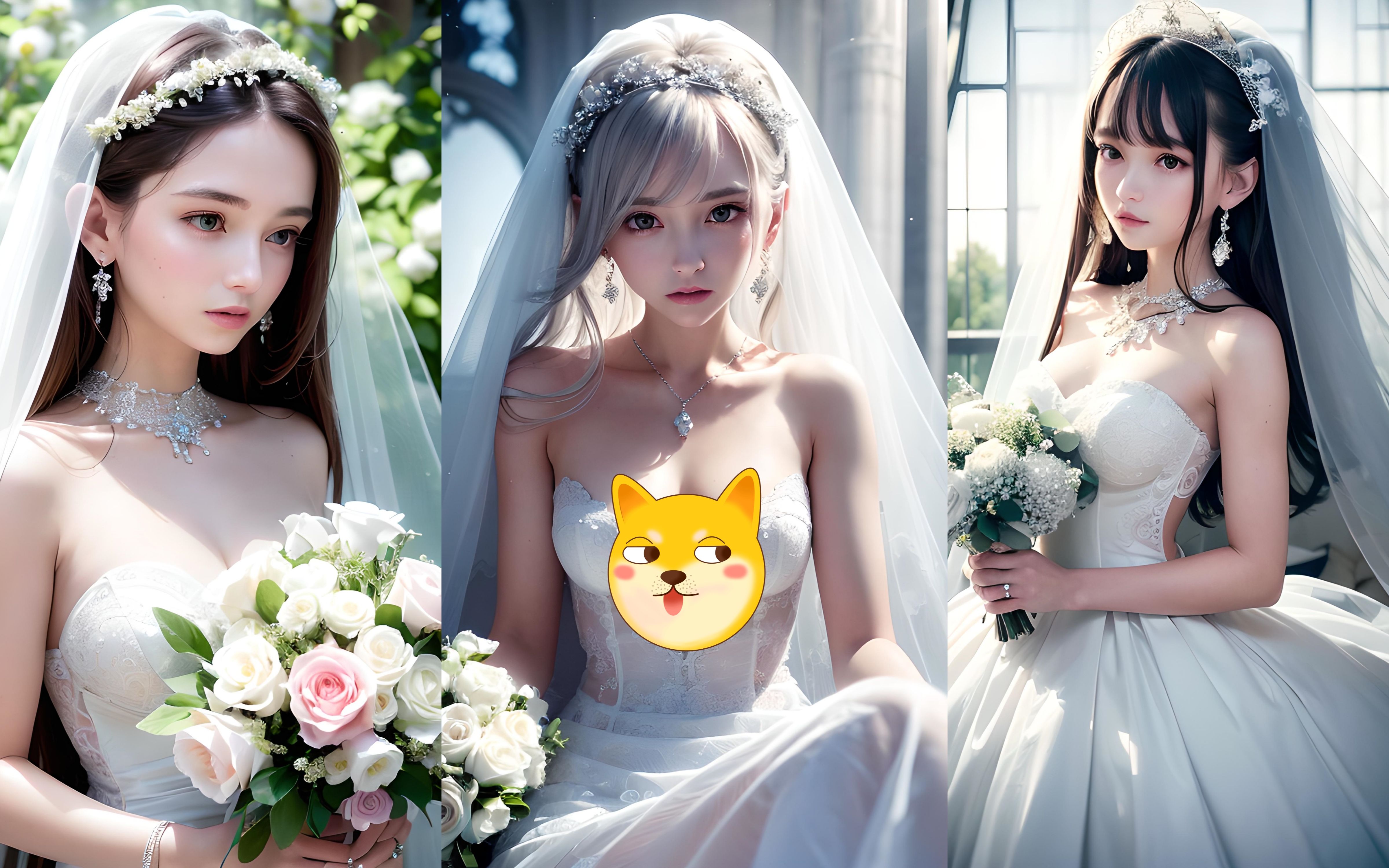 【ai绘画】你理想中的婚礼是什么样的?有没有这样的新娘?