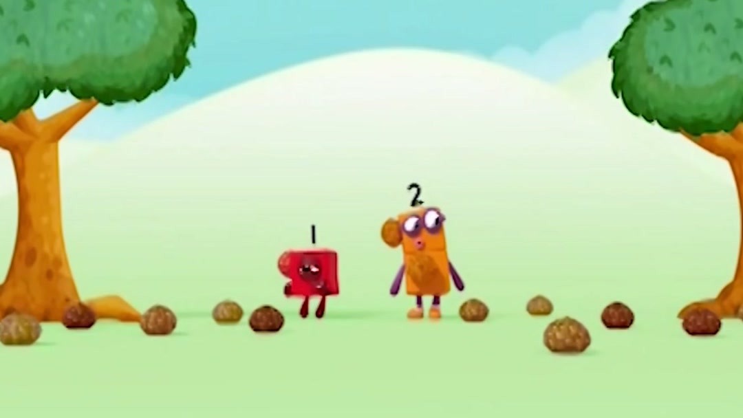 数字积木 搞笑动画:这从天而降毛绒绒的是什么 小1他们好喜欢呀