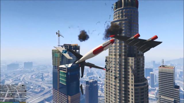 飞机驾驶模拟,飞机撞上大楼真恐怖!