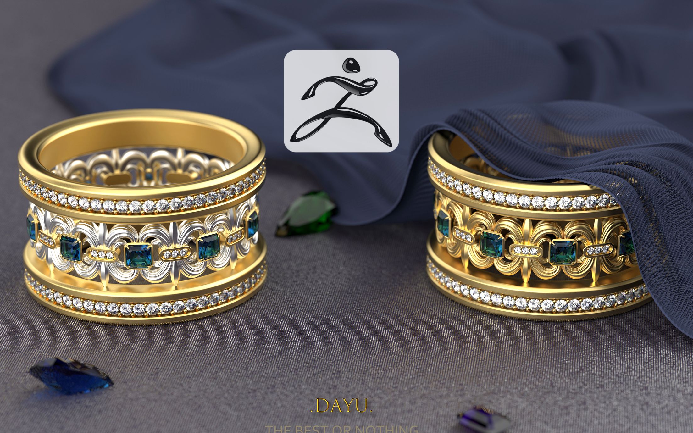 克罗心宝石戒指ZBrush制作全流程演示讲解