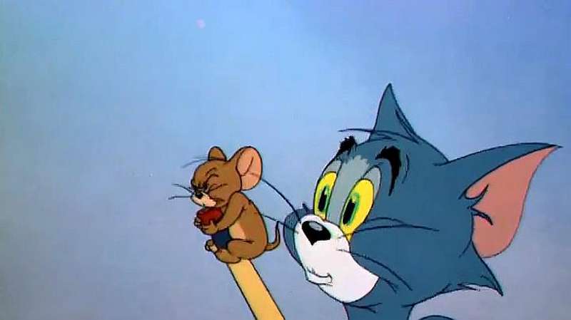 猫和老鼠:汤姆桌球碾压杰瑞,不料杰瑞一个动作,竟让桌球变棒球