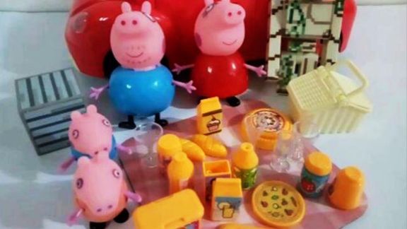 我的世界儿童玩具大全粉红猪小妹中文版小猪佩奇动画片小汽车玩具