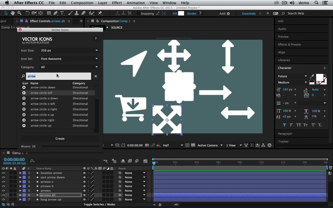 文字固态层图标批量生成AE脚本Aescripts LayerGenerators V1.2