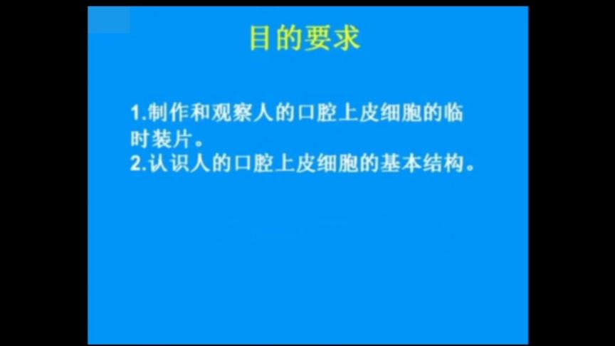 【七年级生物】制作和观察人的口腔上皮细胞的临时装片