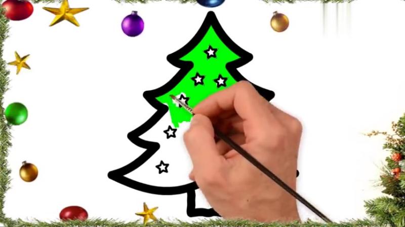 幼儿益智启蒙:学习画圣诞树