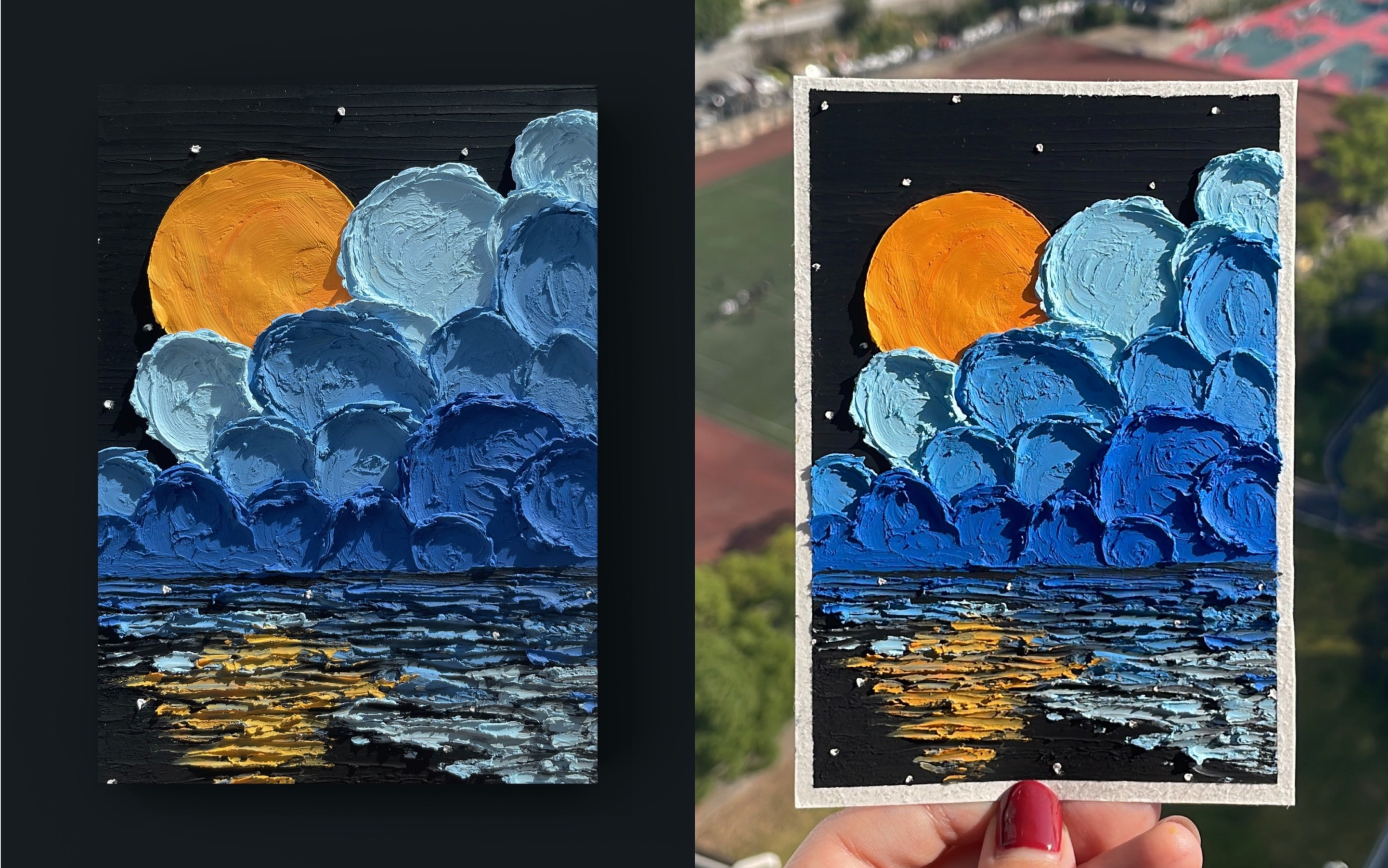 油画棒原创|月影ߌ�简单好看有手就会沉浸教程