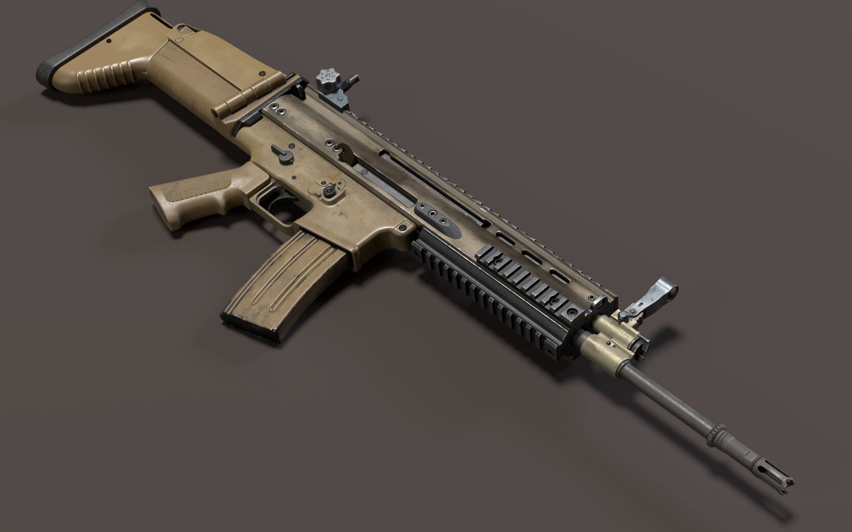 3Dmax枪械模型教程- 次世代游戏武器模型布线制作过程