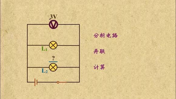初中物理九年级:第1讲,并联电路的电压计算