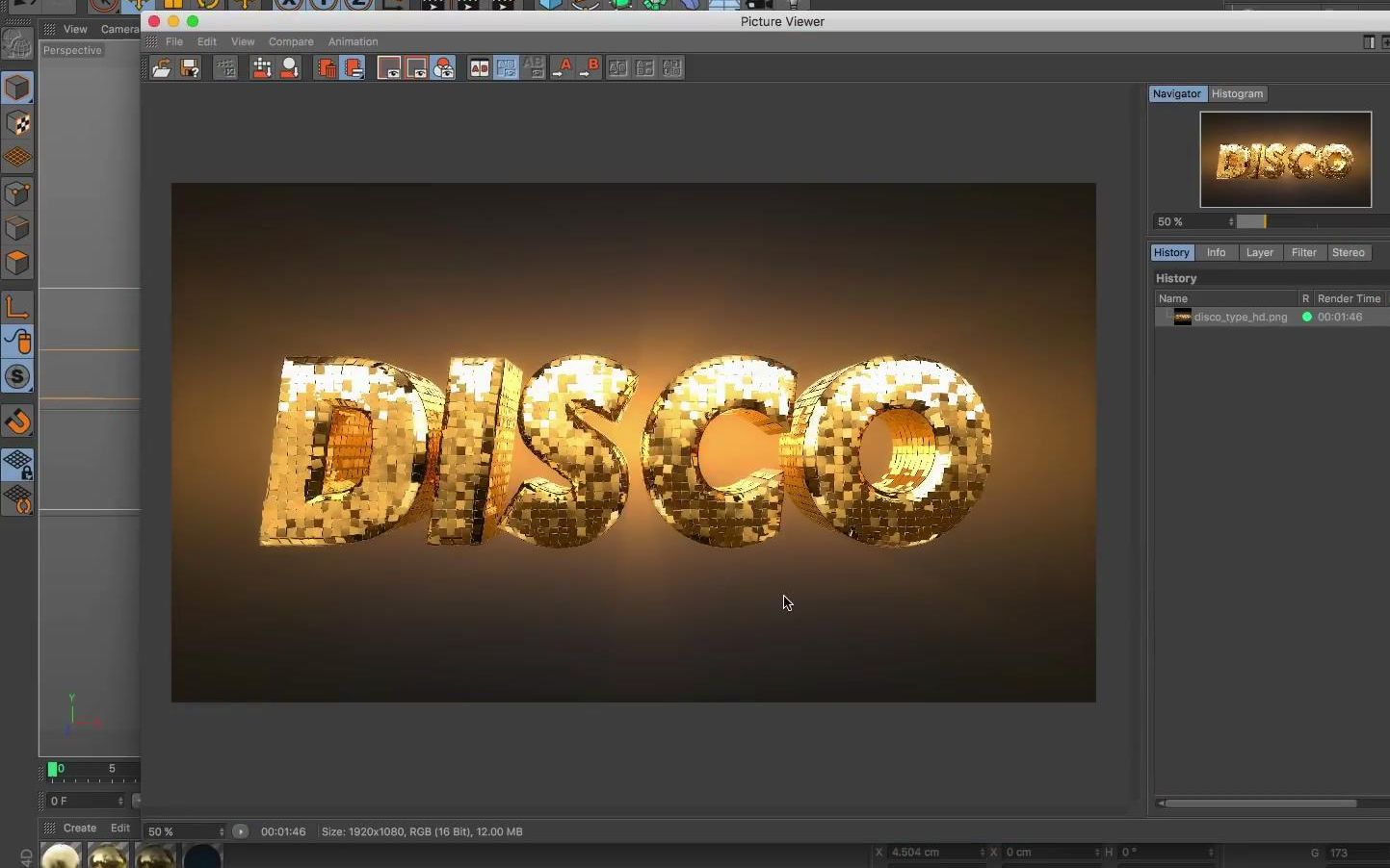 时尚闪烁三维文字动画C4D教程