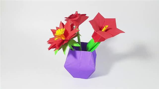 教你手工折纸古代花瓶,精美几何图形,漂亮装饰