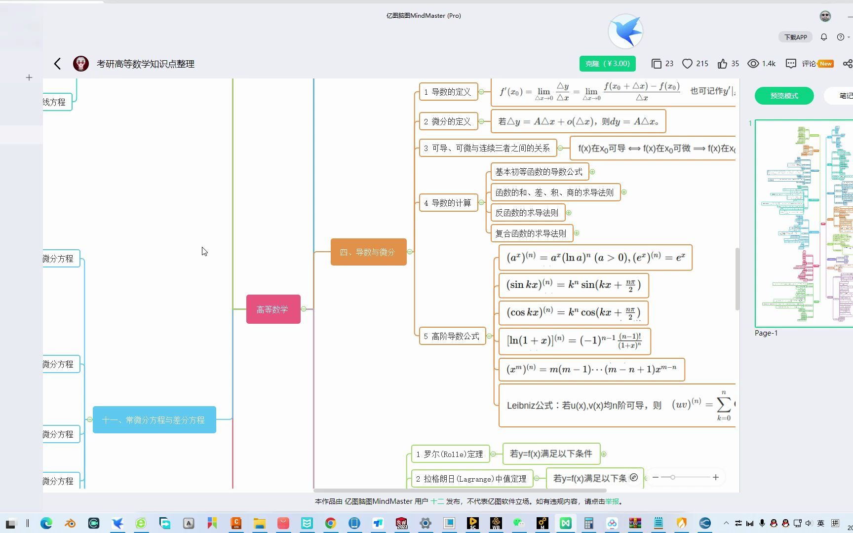 MindMaster思维导图-海量的考研复习导图资料
