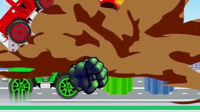 小汽车跑在路上,看看谁跑得最快最稳,给它们一起加油吧