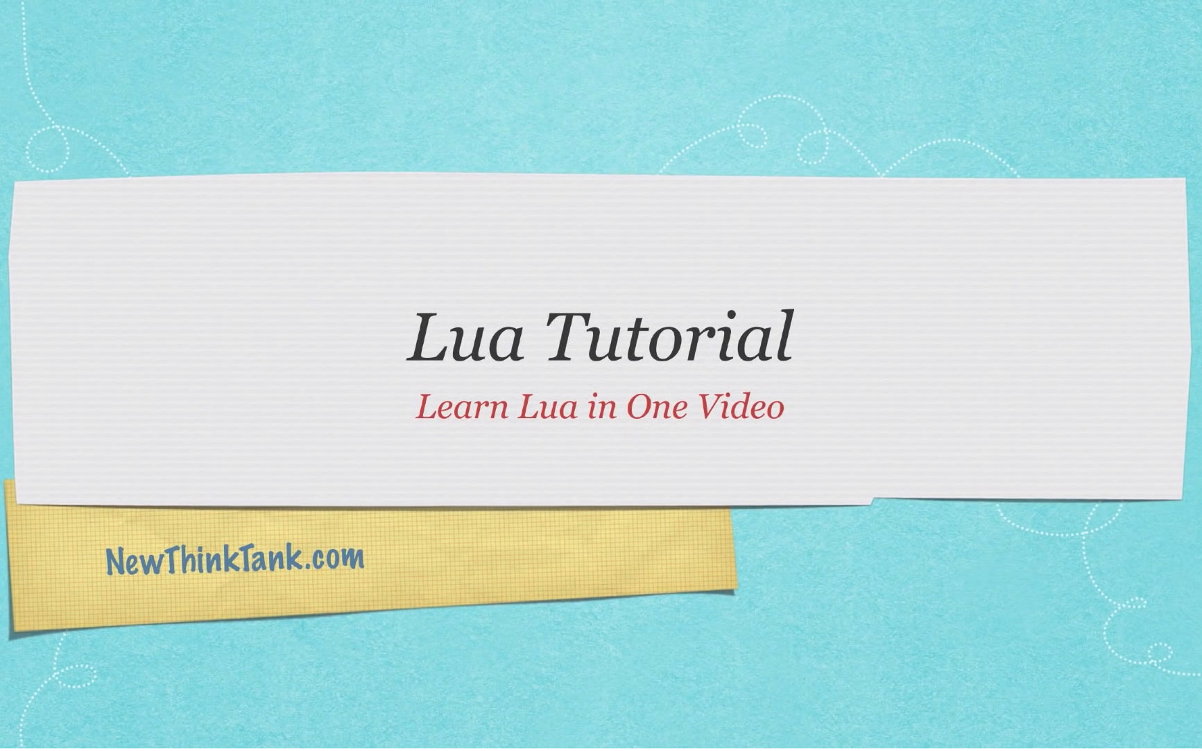 【one video编程系列】Lua教程