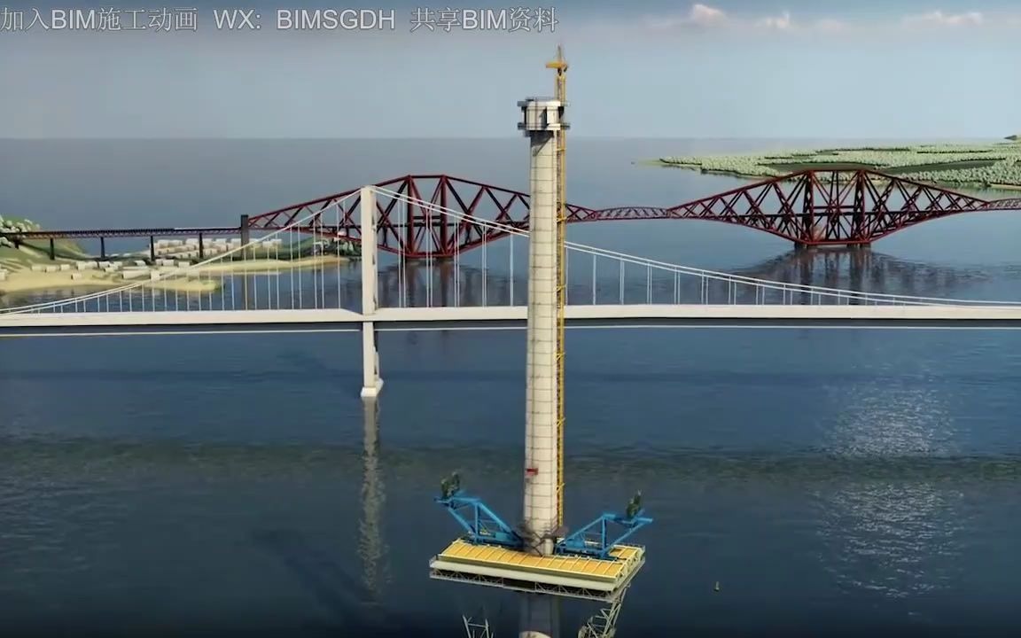 国外桥梁施工BIM动画演示