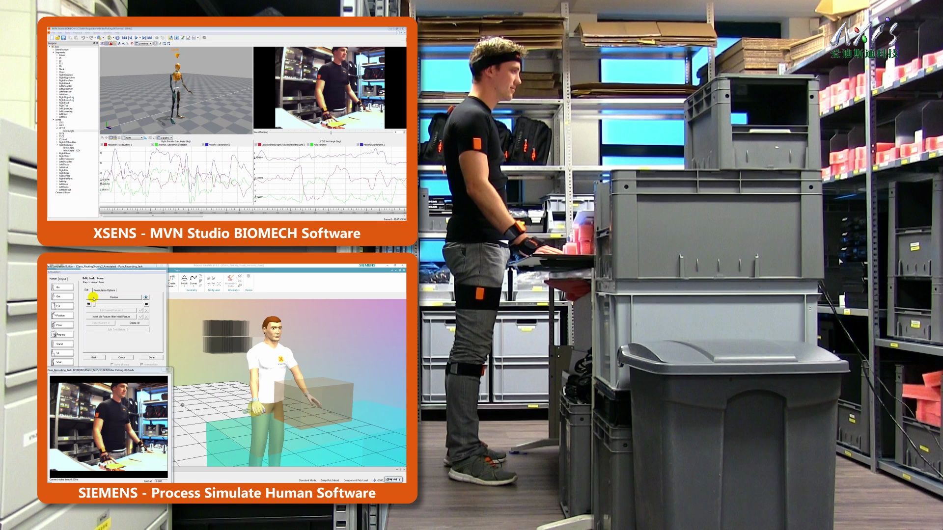 利用Xsens动作捕捉系统,实时人体工程学分析
