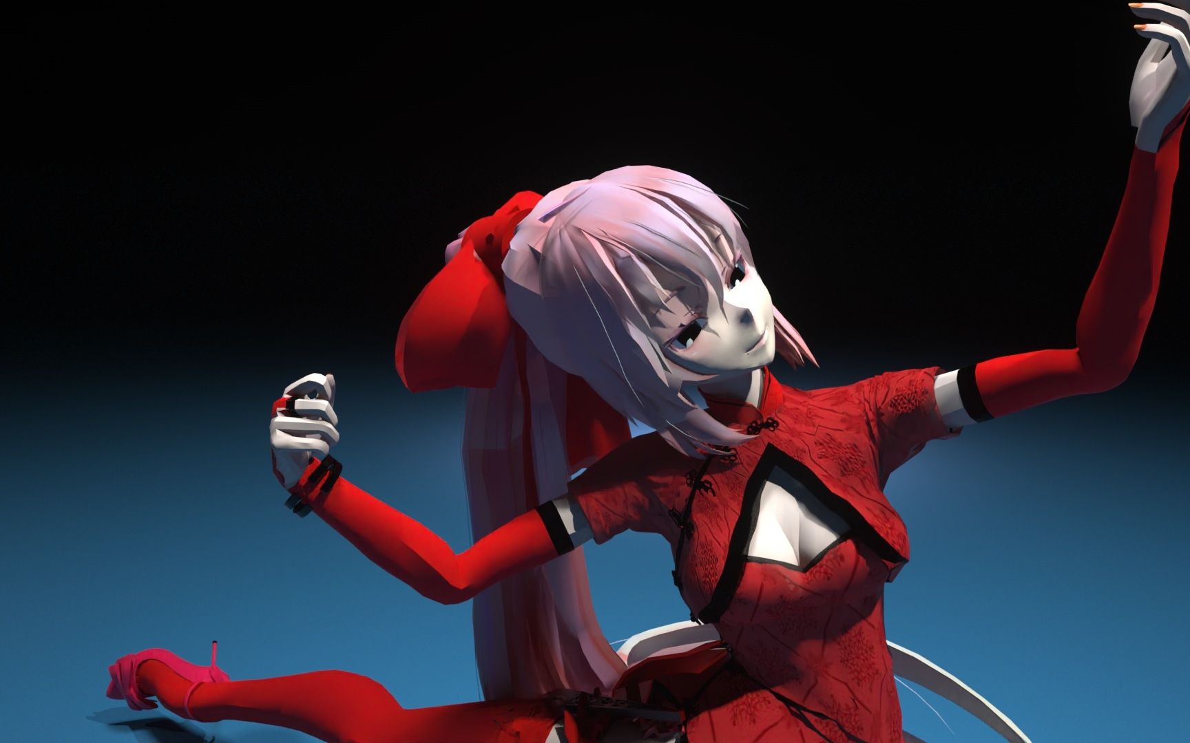 《蜜月》MMD卡通人舞蹈,OC渲染,c4d制作部分舞台灯光场景,AE加了...