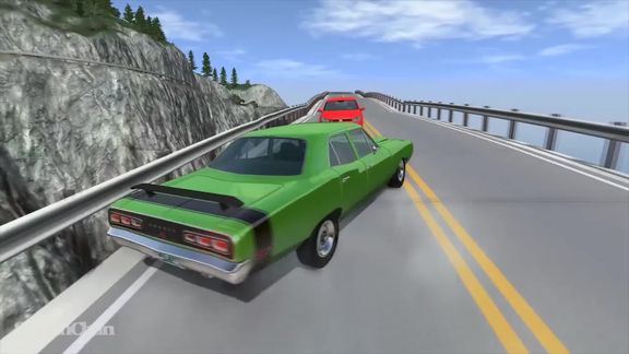 汽车模拟:连环相撞的汽车相撞