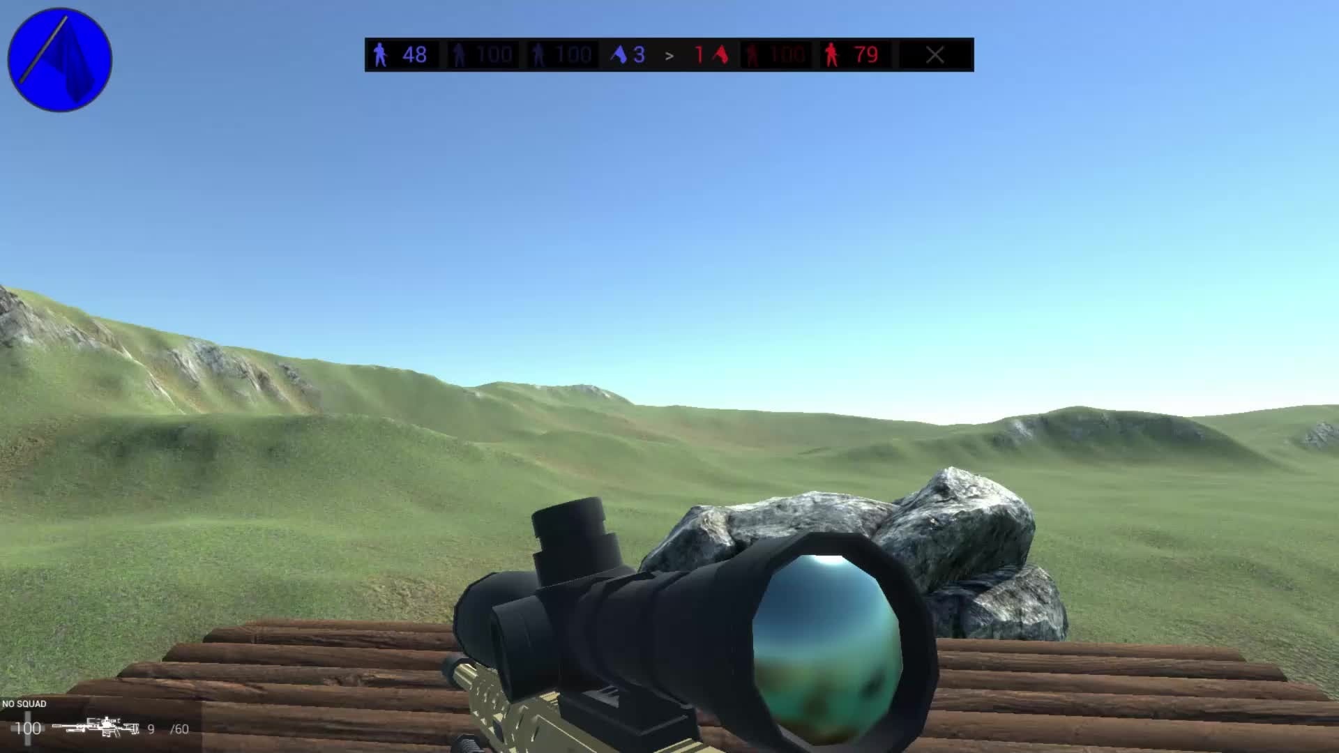 战地模拟器:15倍镜远距离瞄准,太清晰!