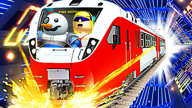 Roblox失控列车模拟器 坐着假面骑士ZI-O的时间机器穿越时空
