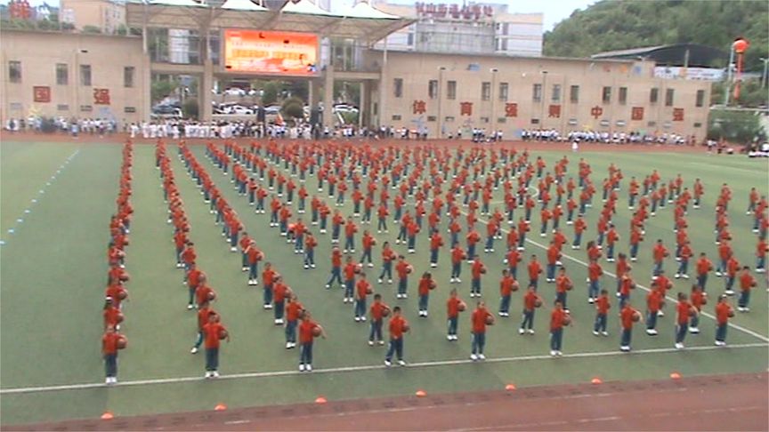 龙里县2021年庆祝建党100周年职工运动会开幕式--花式篮球表演