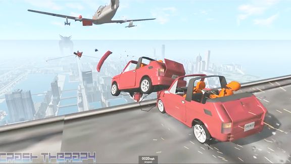 BeamNG:汽车被两个导弹拖着在城市上空超音速飞行,是什么体验?