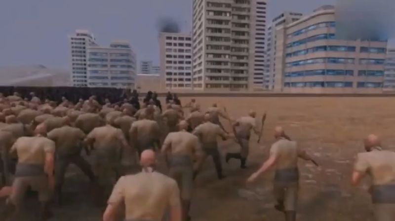 史诗战争模拟器:5000中国士兵大战10000斧头帮,中国士兵必赢!