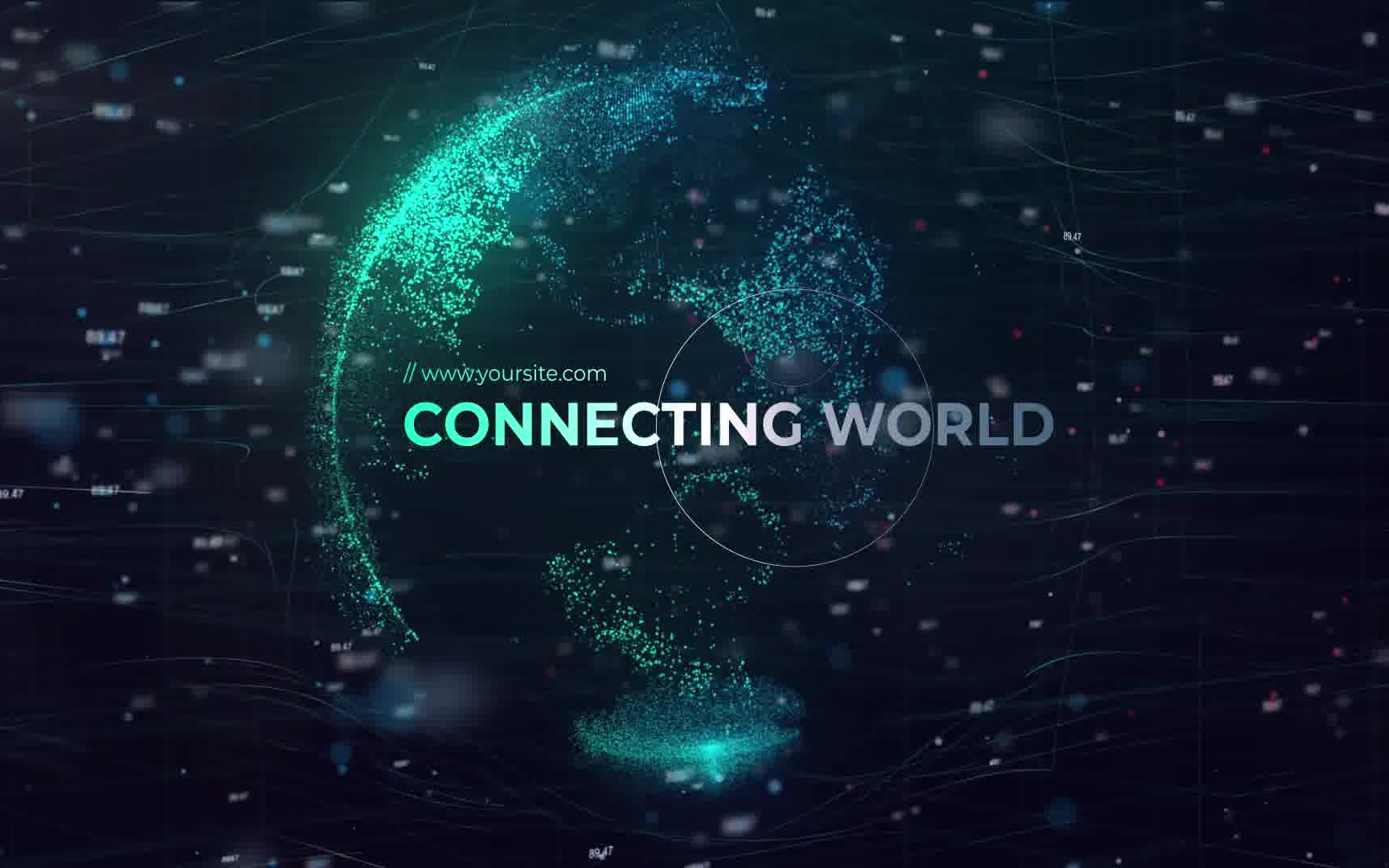 AE模板-科技HUD数字背景视频HUD科技地球宣传片视频模板数字地球...