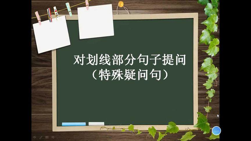 对划线部分句子提问
