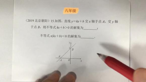一次函数与不等式,结合函数图像观察是最简单的办法哦#一次函数