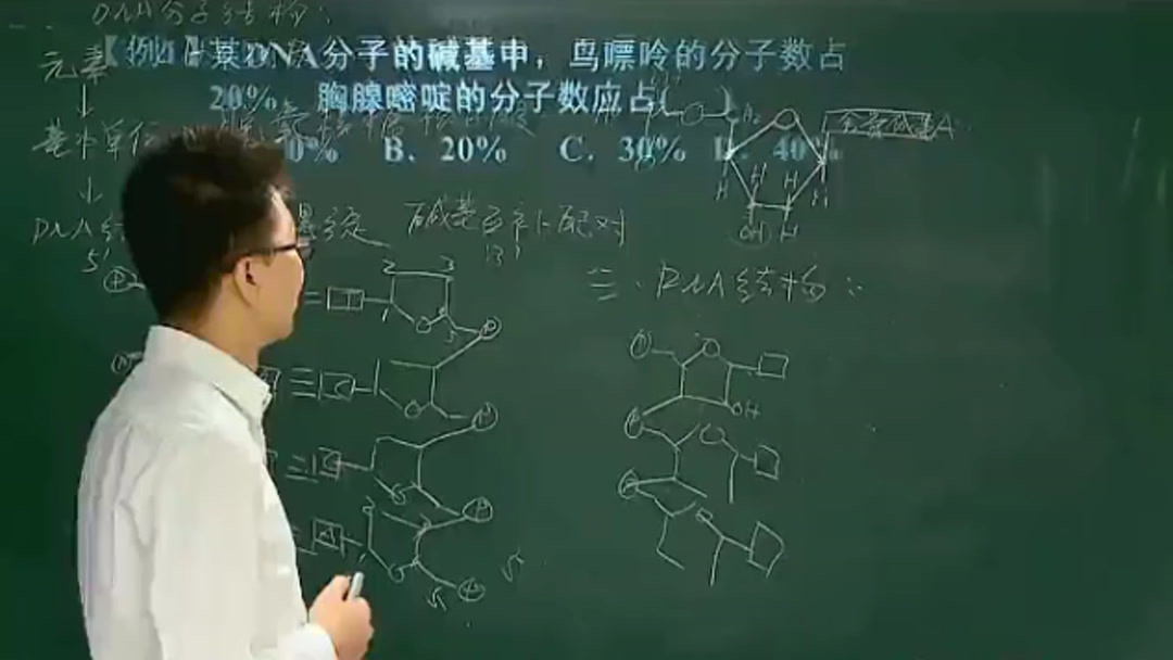 高一生物:DNA的分子结构初步例1-例8,快收藏