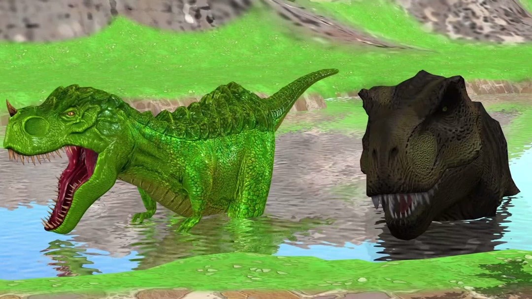 侏罗纪公园 霸王龙搞笑动漫 恐龙强强联手就是无敌