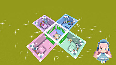 迷你世界:“闺蜜四人房”制作教程!带着闺蜜一起住,温馨又漂亮