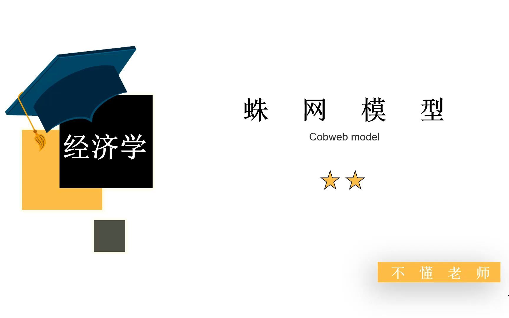 【不懂老师】蛛网模型(原创)