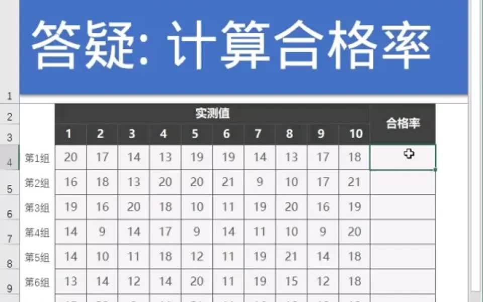 如何统计合格率