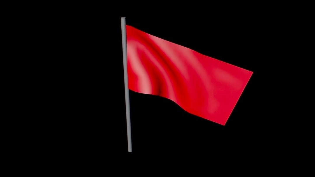 制作了红旗模型,随风飘扬,