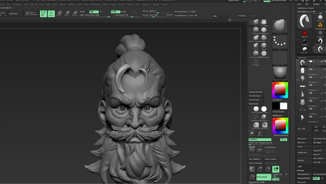 zbrush人物角色建模教程