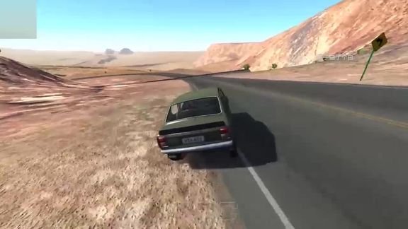 司机不好好开车 在路上左摇右摆翻车了吧 拟真车祸模拟