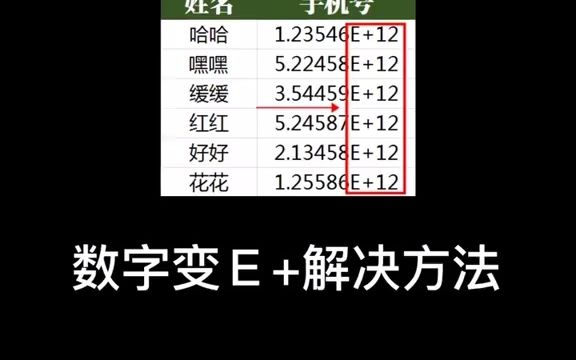 数字变E+的解决方法