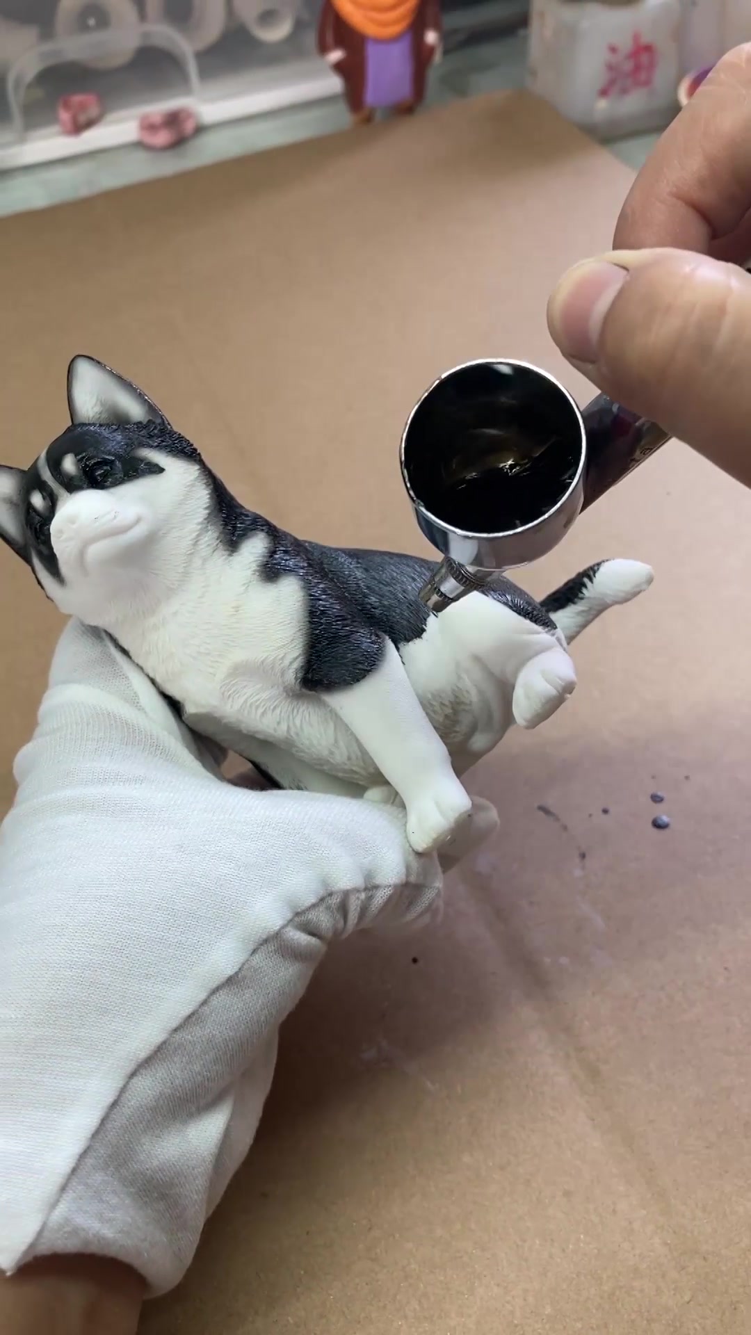 哈士奇仿真模型生产过程