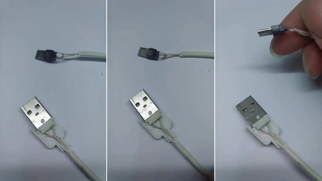 教你快速维修坏掉的手机数据线。