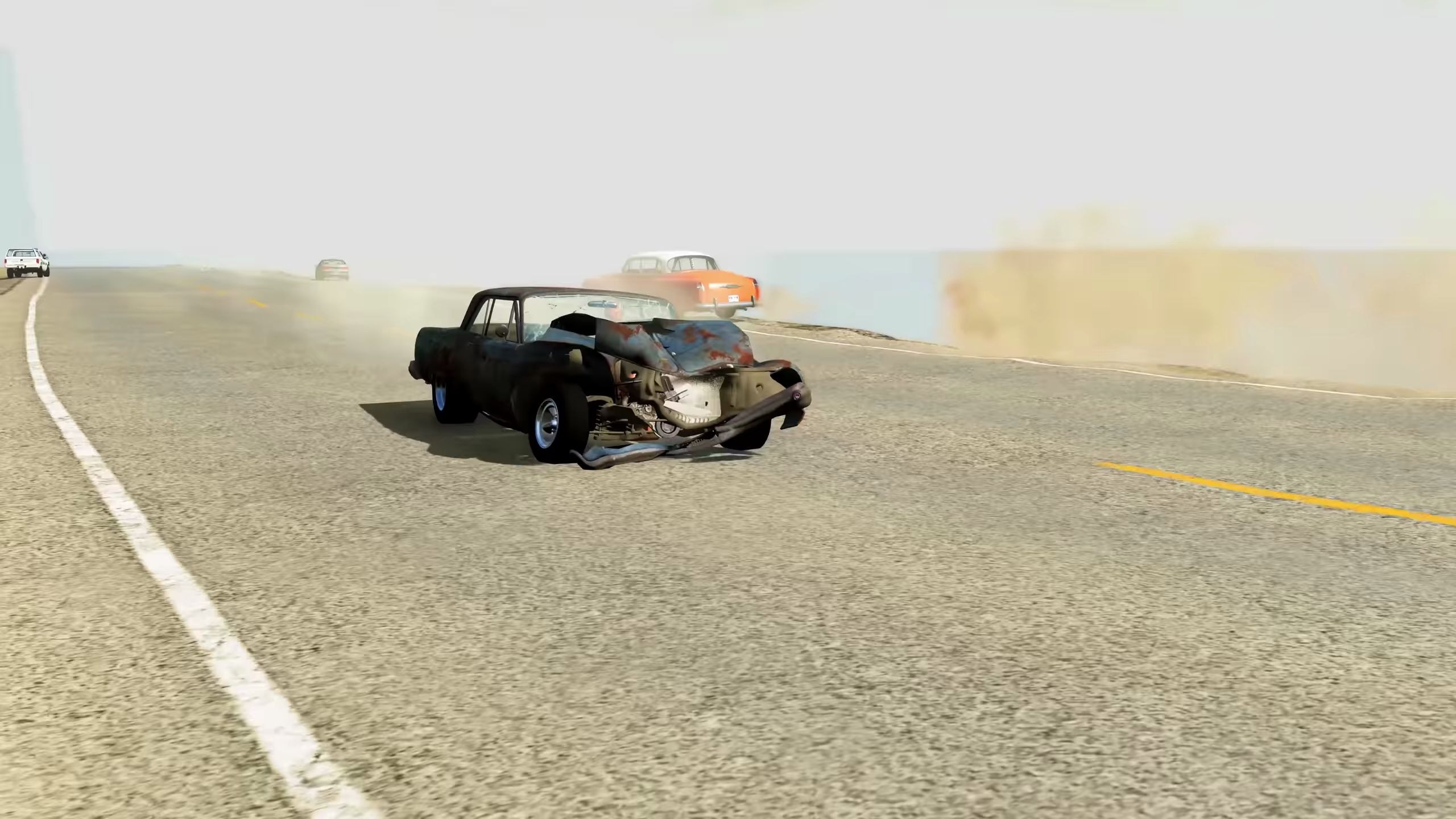 警察追捕和撞车 - BeamNG Drive - Crash Hard