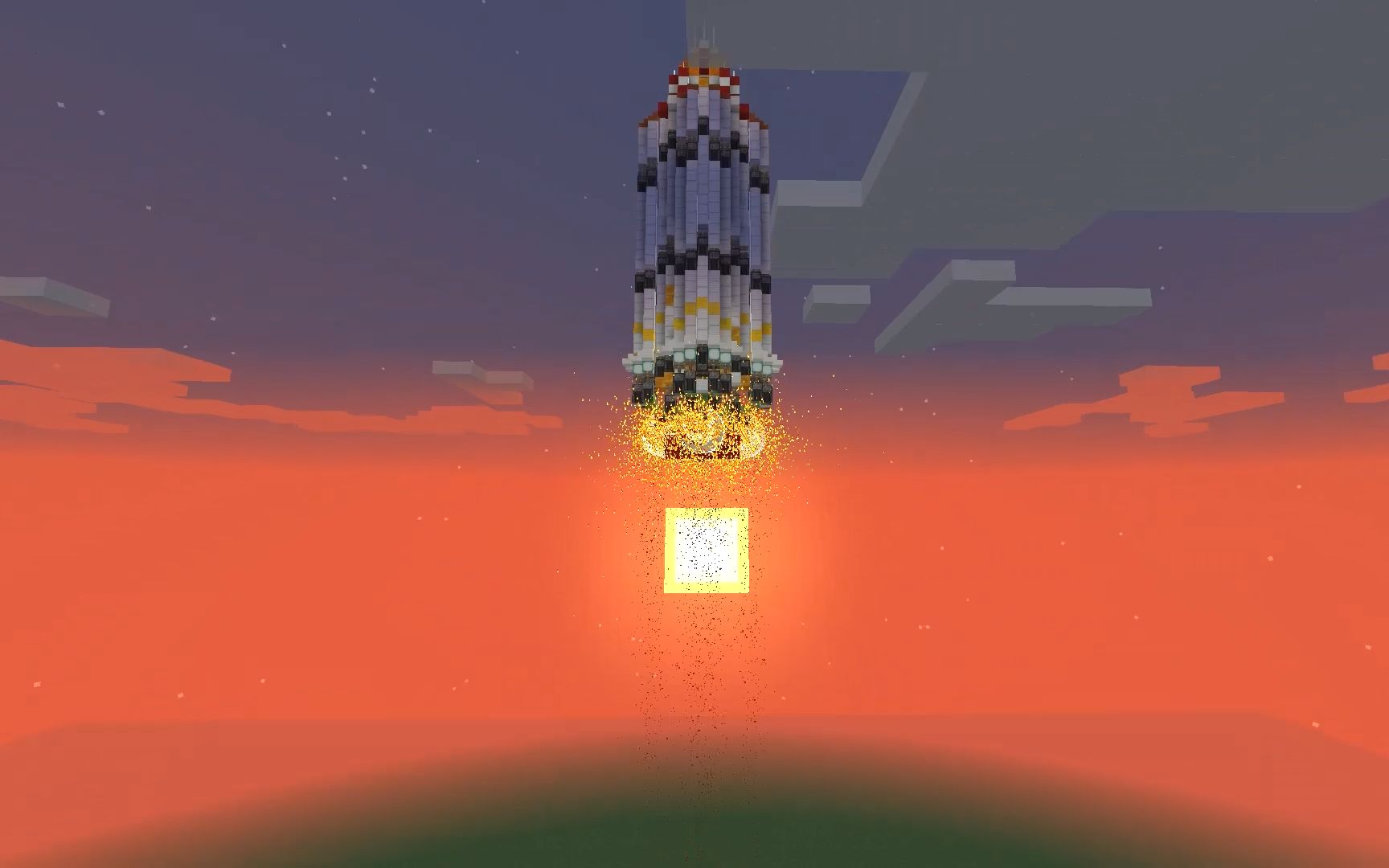 minecraft红石火箭 | 你没见过的最大型号!