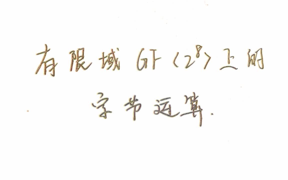 有限GF（28）上的字节运算