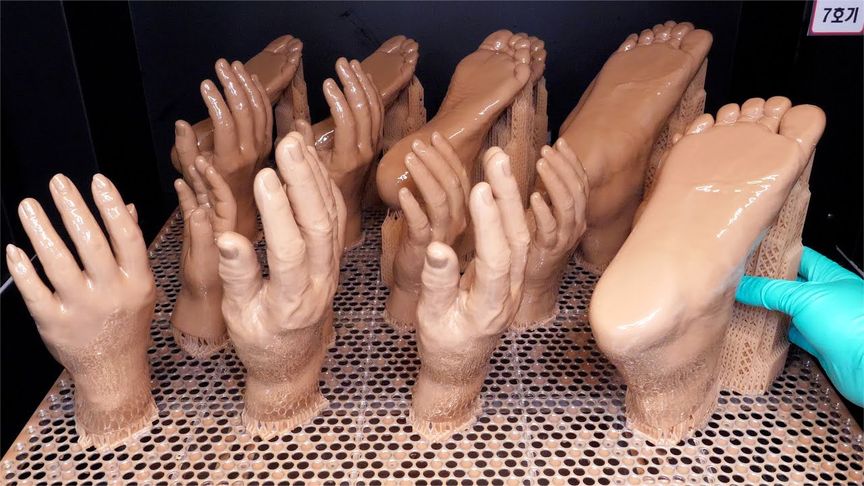【工厂】3D打印机制作人体手脚模型的过程